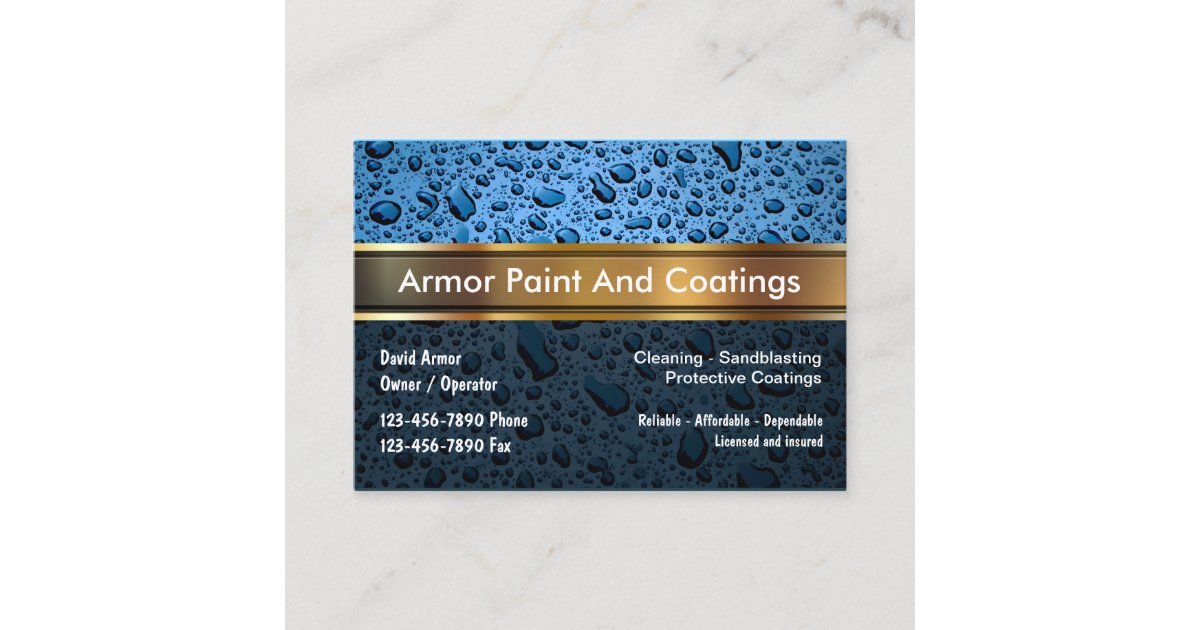 Paint And Coatings Business Card | Zazzle