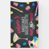 Paint and Sip Chalkboard Bachelorette Party Banner | Zazzle