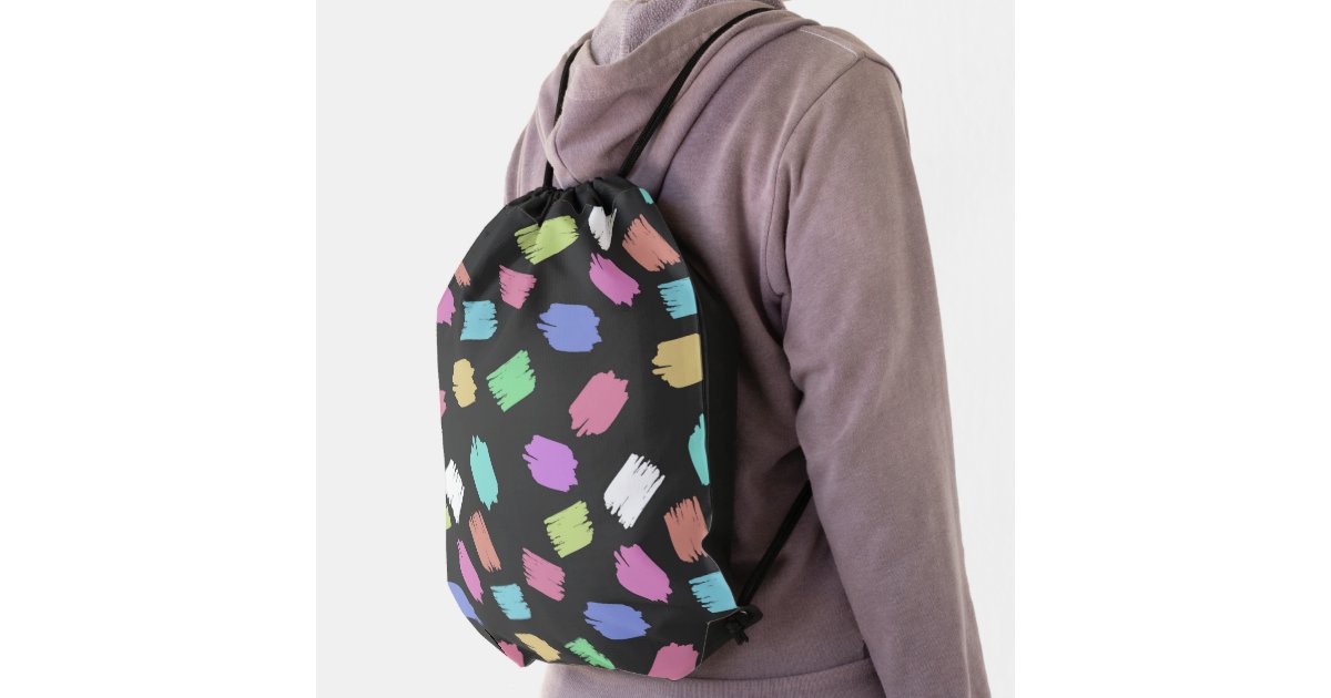 Paint Brush Strokes, Colorful Brush Strokes Drawstring Bag | Zazzle