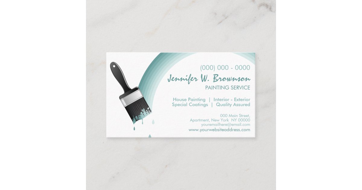 Paint Brush Tool Business Card | Zazzle