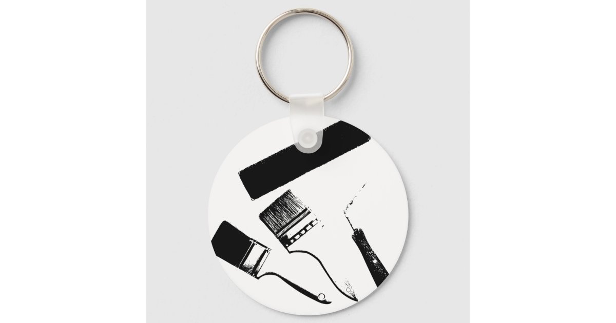 paint brushes keychain | Zazzle