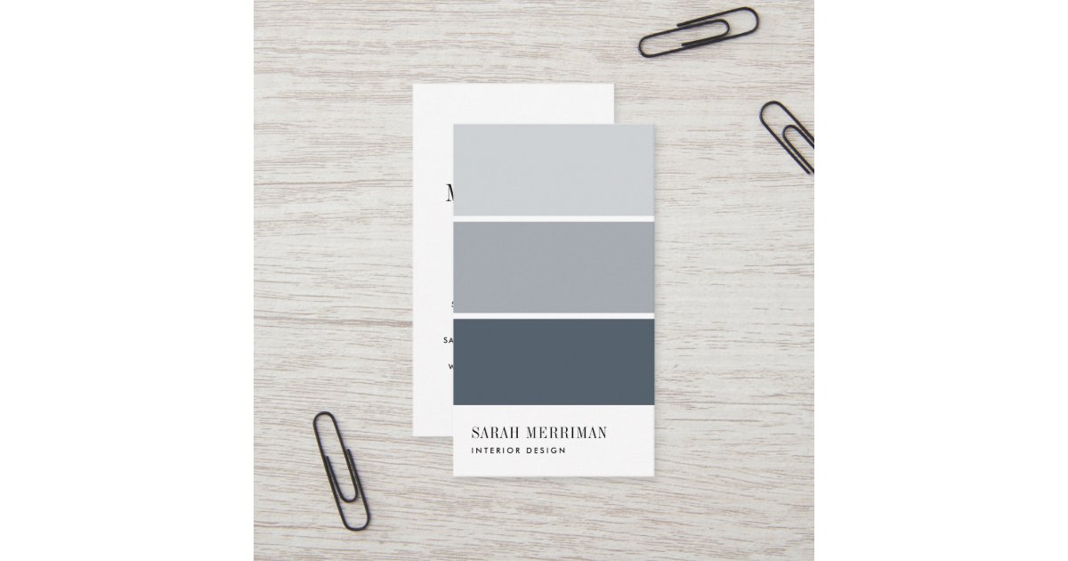 Paint Chip | Editable Color Interior Designer Business Card | Zazzle