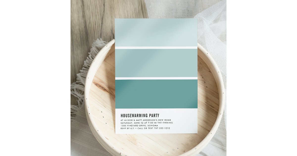Paint Chip Housewarming Party Invitation | Zazzle