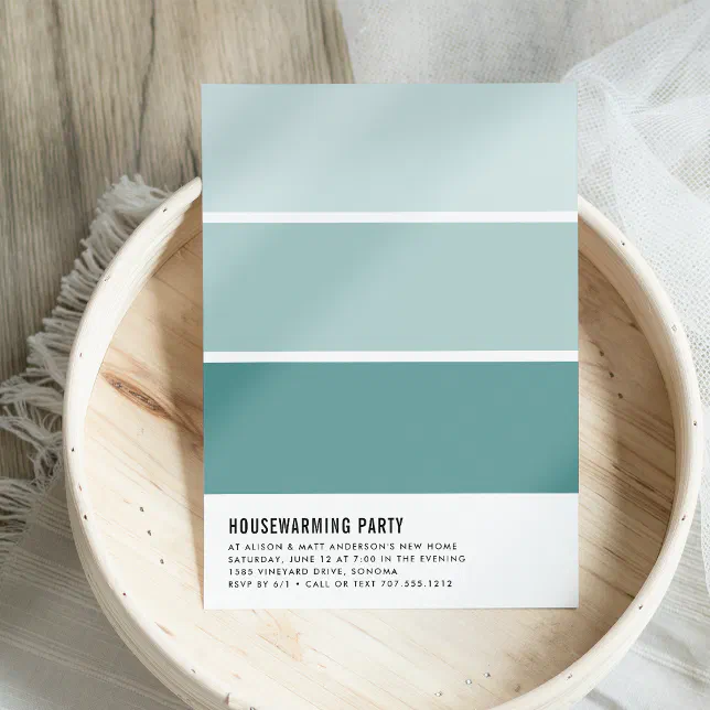 Paint Chip Housewarming Party Invitation | Zazzle