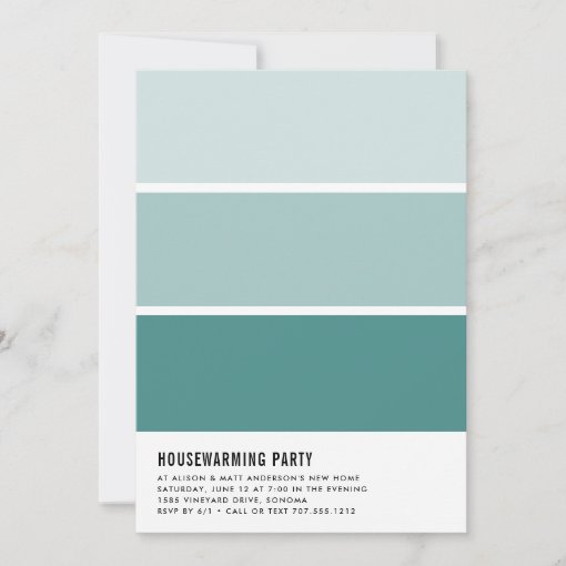 Paint Chip Housewarming Party Invitation | Zazzle