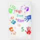 Paint Handprints Birthday with Personalized Name Banner | Zazzle