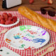 Paint Handprints Birthday with Personalized Name Paper Plates | Zazzle