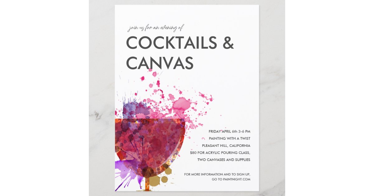 Paint Night Flyer | Zazzle