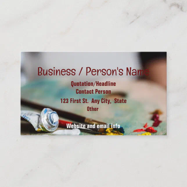 Paint Painter Artist Palette Painting Business Card | Zazzle