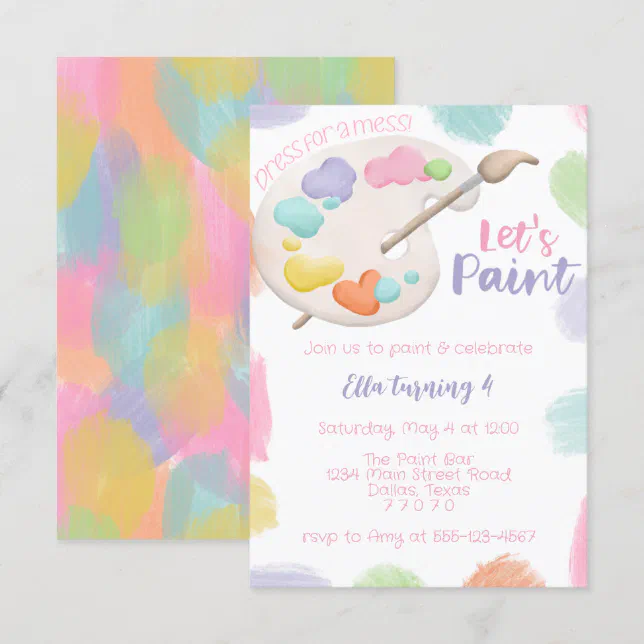 Paint Party Invitation | Zazzle
