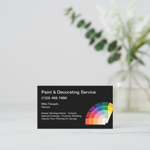 Paint Samples Design Business Card | Zazzle