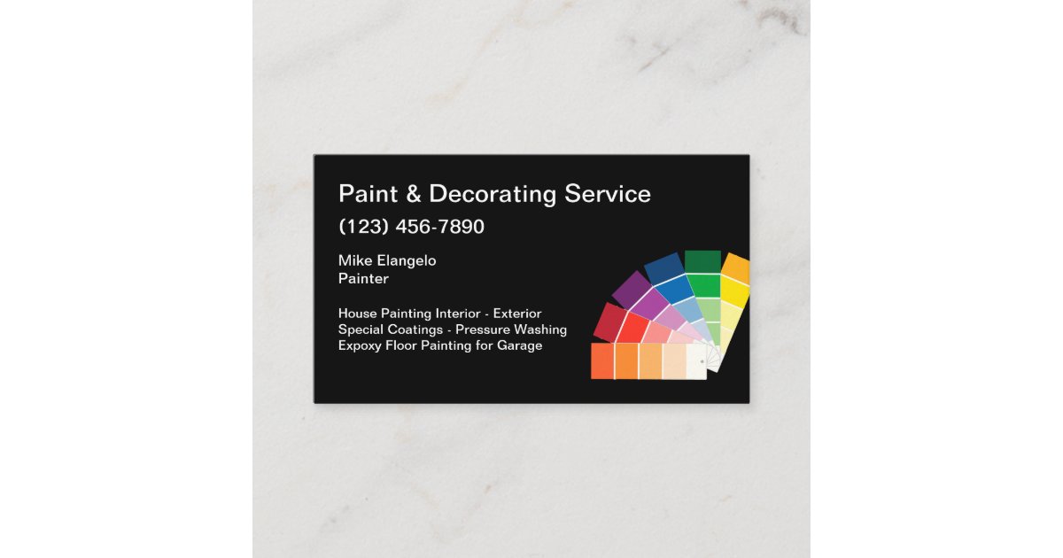 Paint Samples Design Business Card | Zazzle
