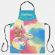 Paint Sip Repeat Monogram Bachelorette Art Party Apron | Zazzle