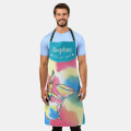 Paint Sip Repeat Monogram Bachelorette Art Party Apron | Zazzle