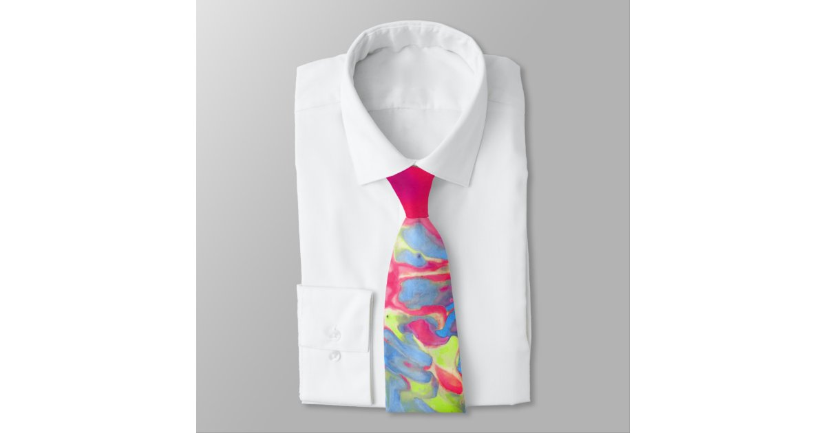 Paint Smear Neck Tie | Zazzle