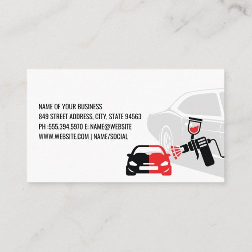 Paint Specialist | Auto Paint Service Business Card | Zazzle