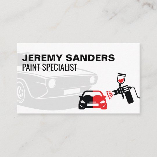 Paint Specialist | Auto Paint Service Business Card | Zazzle.com