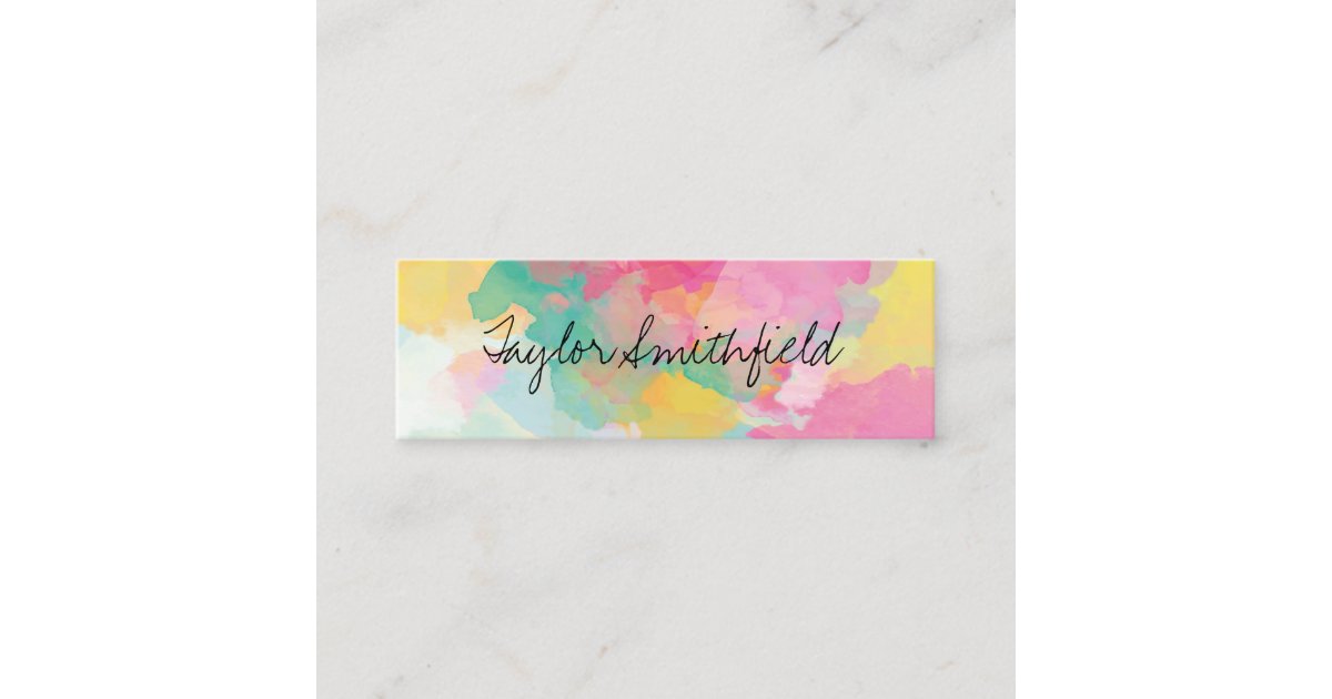 paint splash mini business card | Zazzle