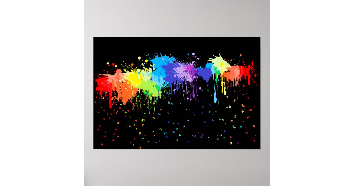 Paint Splash Poster | Zazzle