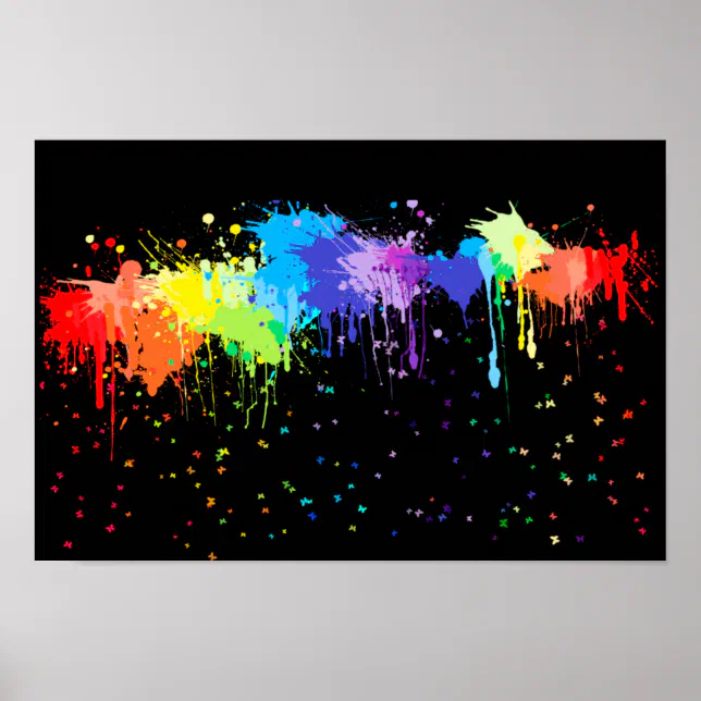 Paint Splash Poster | Zazzle