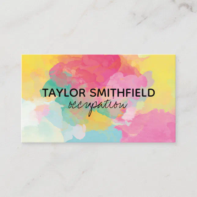 paint splatter business card | Zazzle