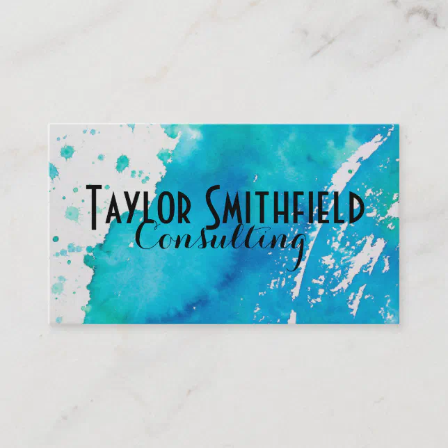 paint splatter business card | Zazzle