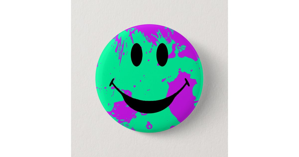 Paint Splatter Face Button | Zazzle