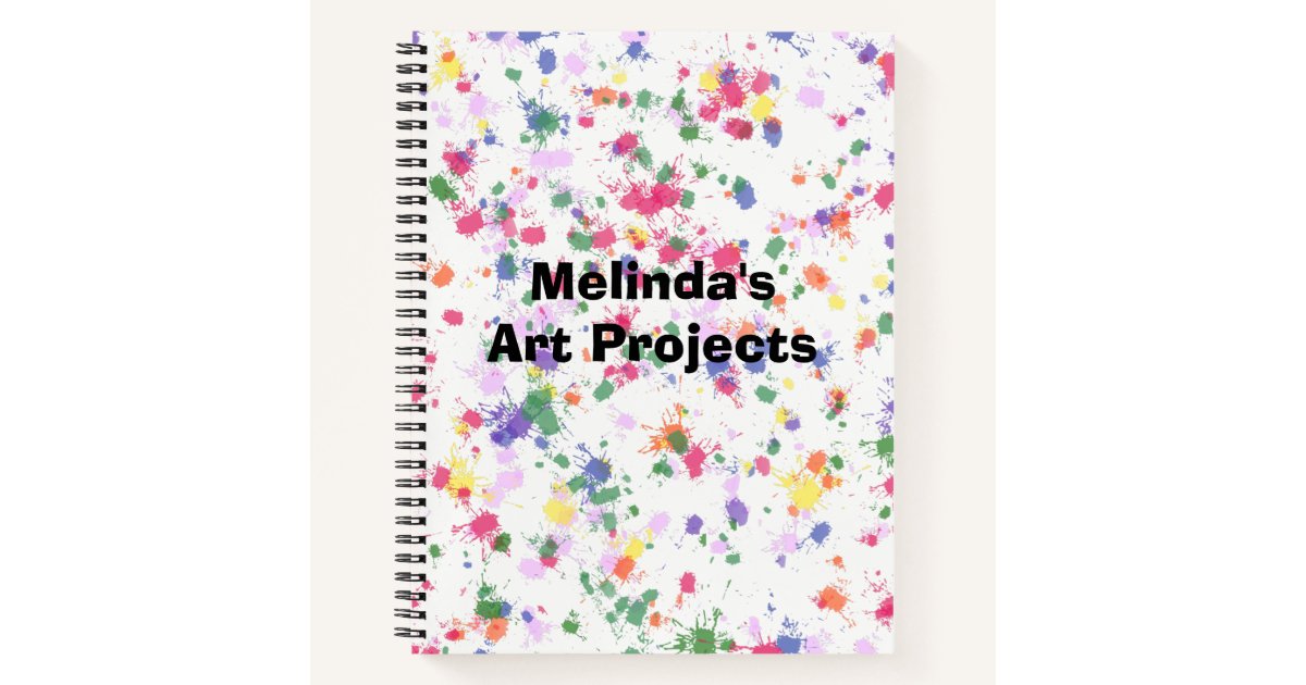 Paint Splatter Lined Paper Notebooks | Zazzle