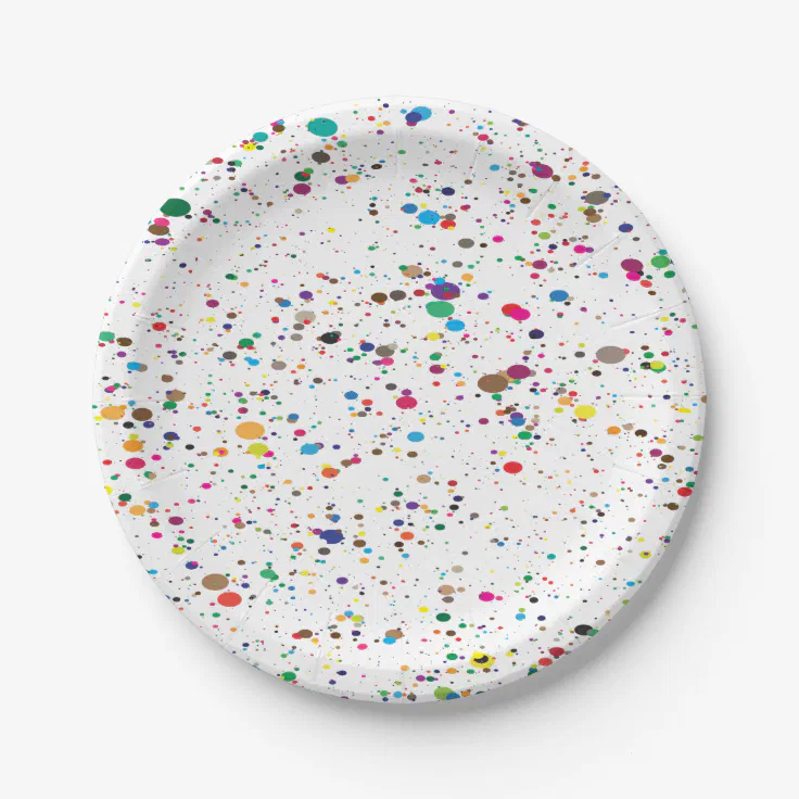 Paint Splatter Party Plates | Zazzle