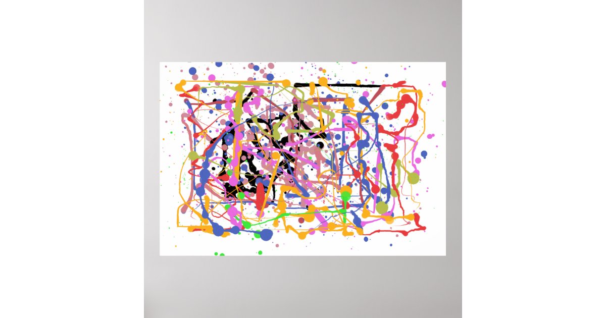 Paint Splatter Poster | Zazzle