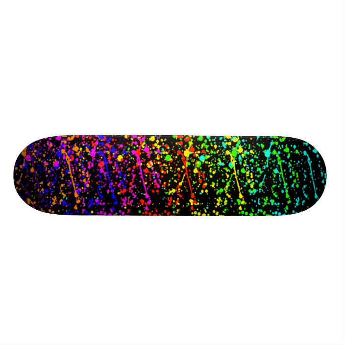 Paint Splatter Skateboard | Zazzle.com