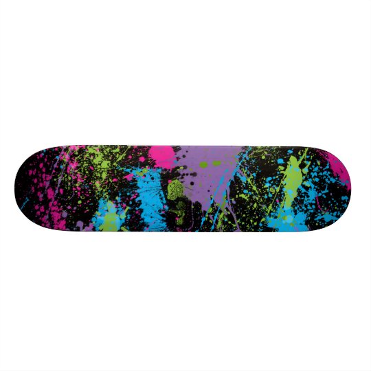 Paint Splatter Skateboard Deck | Zazzle.com