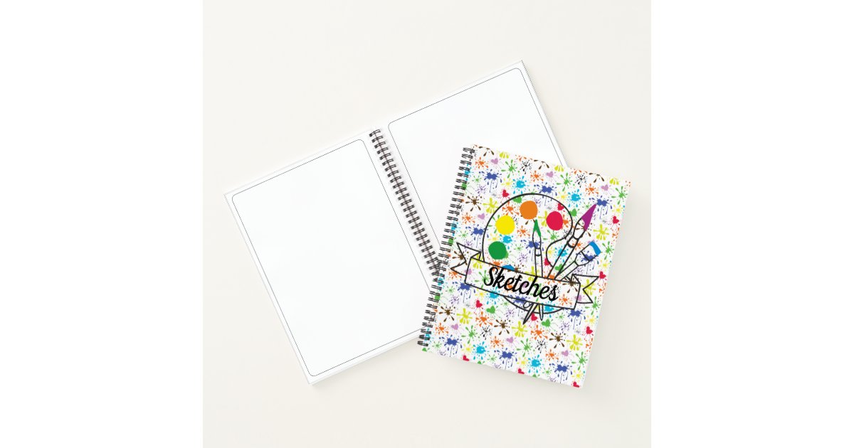 Paint Splatter Sketch Notebook | Zazzle