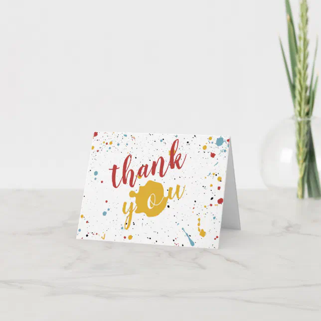 Paint Splatter Thank You | Zazzle