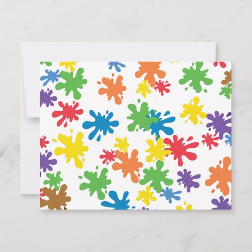 Paint Splatter Thank You Card | Zazzle