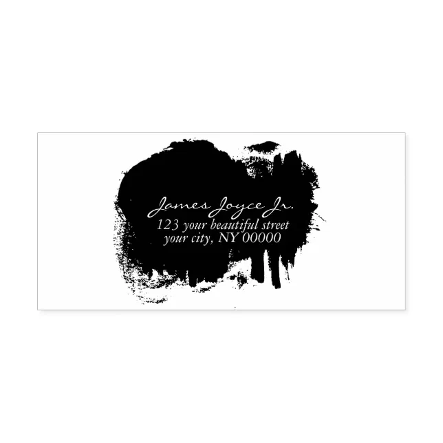 Paint Spot Modern Stylish Return Address Self-inking Stamp | Zazzle