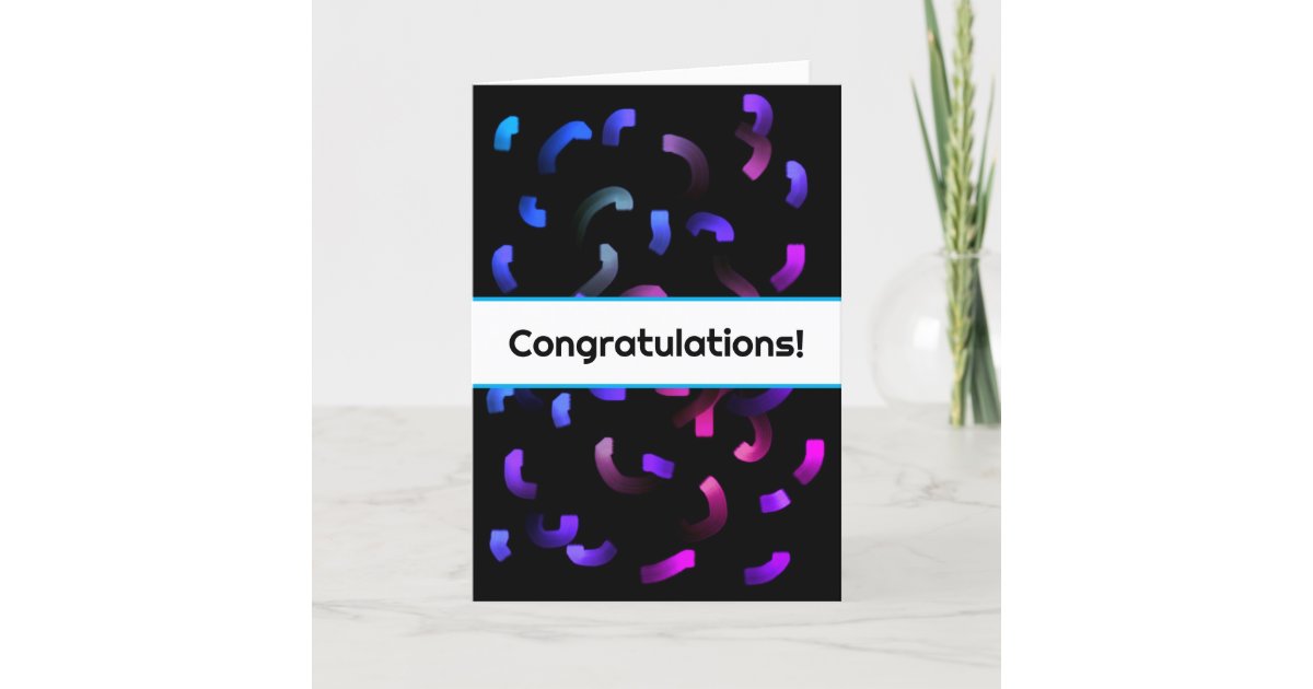 Paint Strokes Congratulations Card | Zazzle