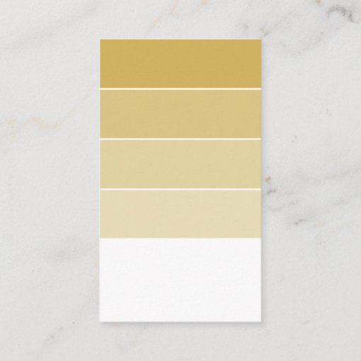 PAINT SWATCH CHIP modern ombre mustard yellow Business Card | Zazzle
