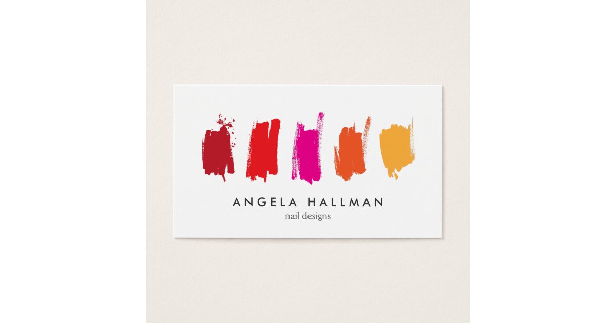 Paint Swatches Red/Orange Business Card | Zazzle.com