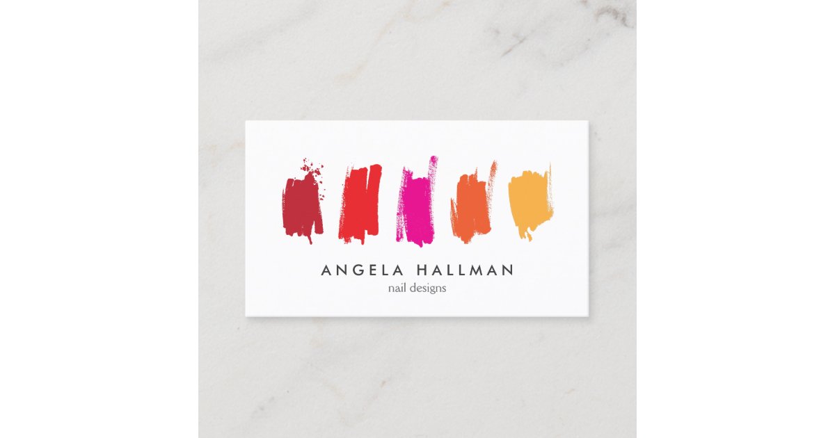 Paint Swatches Red/Orange Business Card | Zazzle