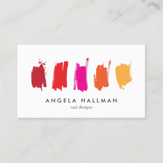 Paint Swatches Red/Orange Business Card | Zazzle