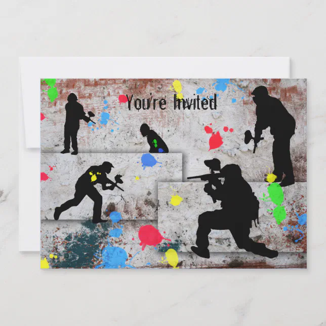 Paintball Battle Invitation | Zazzle