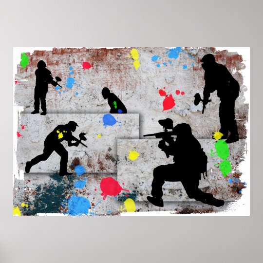 Paintball Battle Poster | Zazzle.com