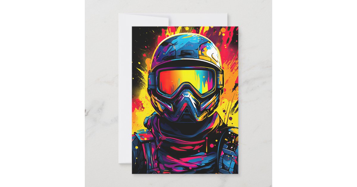 Paintball Birthday Party Invite Digital or Print | Zazzle