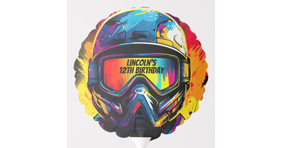 Paintball Birthday Party Personalized Balloon | Zazzle