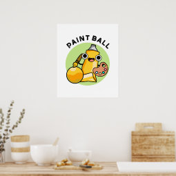 Paintball Funny Paint Pun Poster | Zazzle