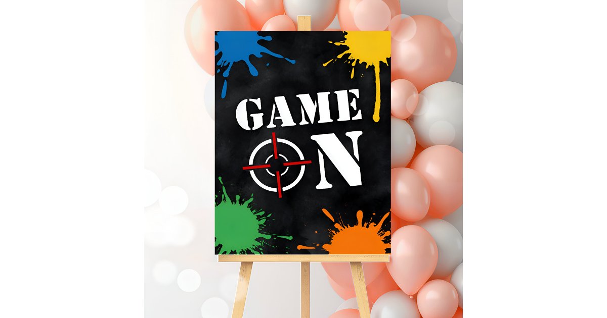 Paintball Game On Birthday Teen Boy Foam Board | Zazzle
