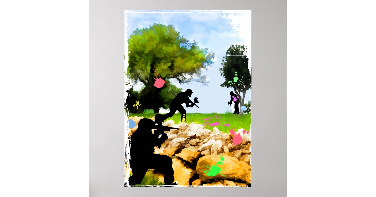Paintball in the Spring Poster | Zazzle