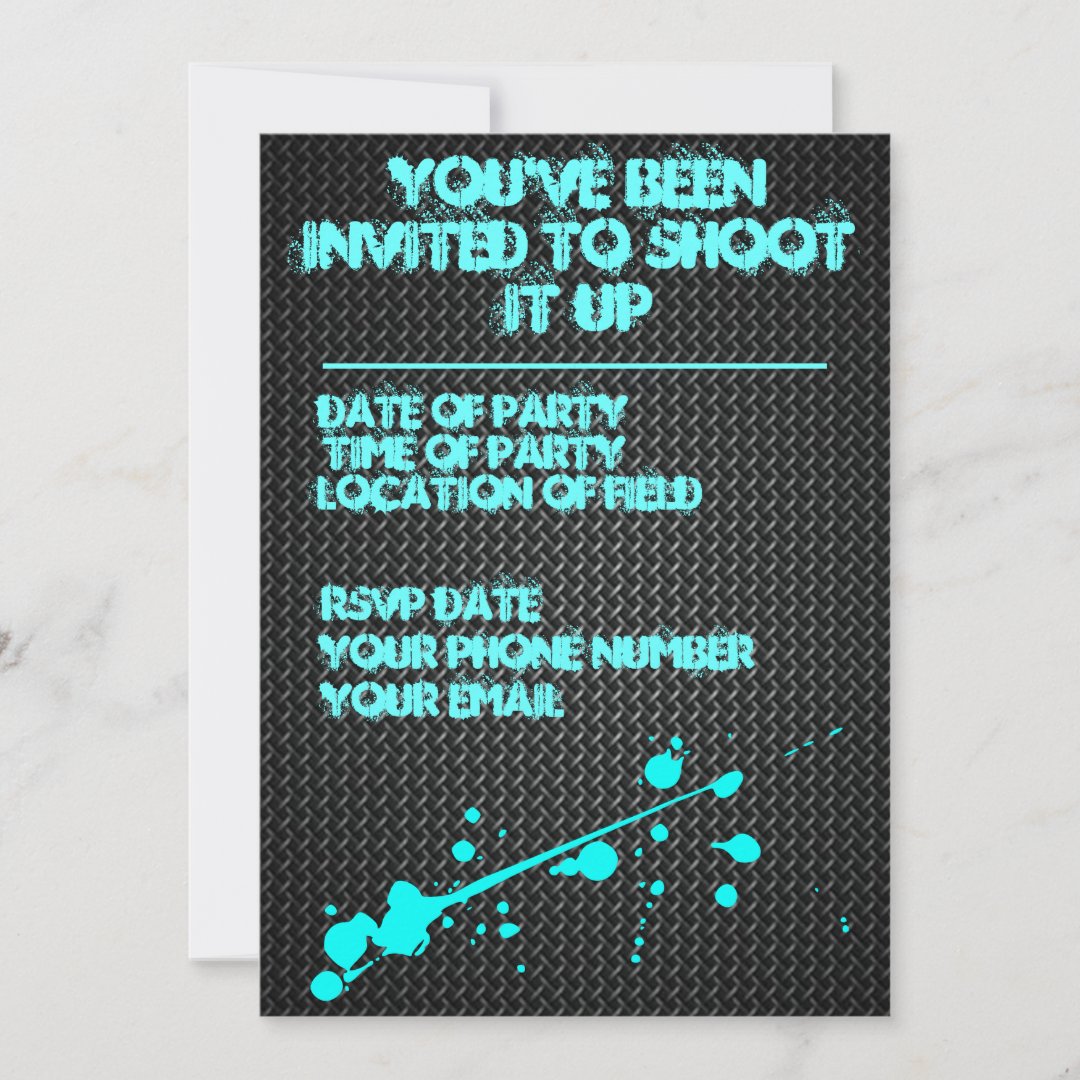Paintball Invitation | Zazzle