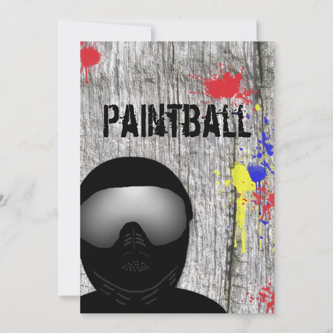 Paintball Party Invitation (Design 2) | Zazzle